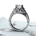 Ornate Floral Engagement Ring