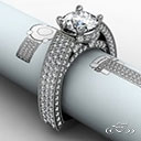 Elegant Pave Engagement Ring