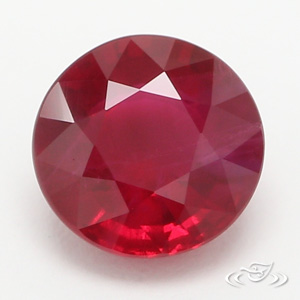 1.37 Carat Round Cut Ruby